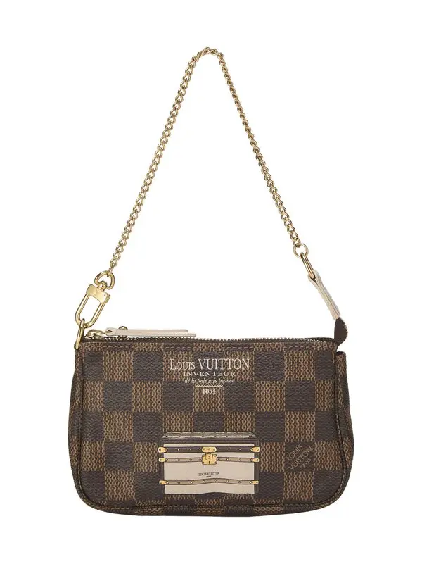 LOUIS VUITTON Damier Ebene Pochette Trunk - Brown