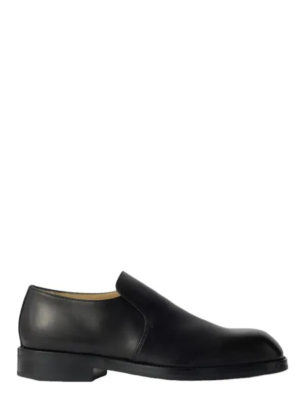 LEMAIRE Leather Slip-on Loafers - Black