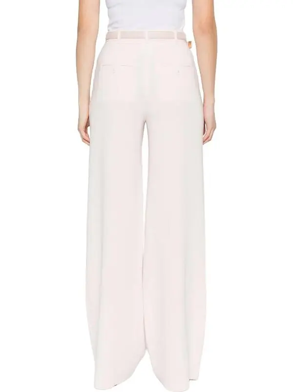 Max Mara Belted Straight Leg Trousers - Pink