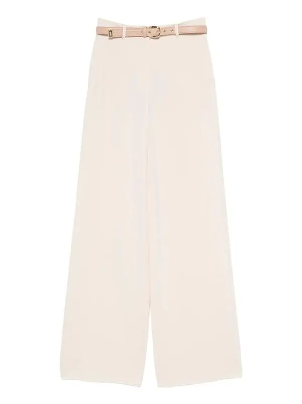 Max Mara Belted Straight Leg Trousers - Pink