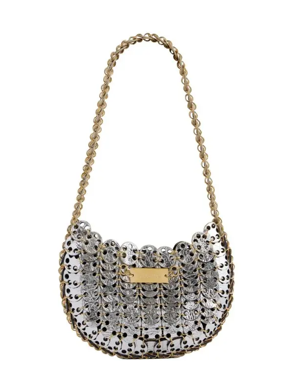 Rabanne Moon Flip Reversible Shoulder Bag - Gray