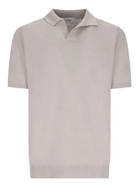 LARDINI Polo-neck T-shirt - Gray