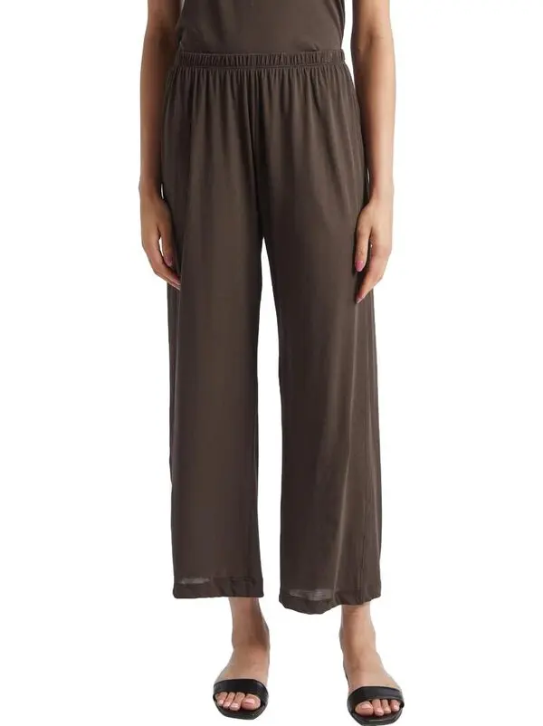 LESET Milo Cropped Cotton Pants - Hickory