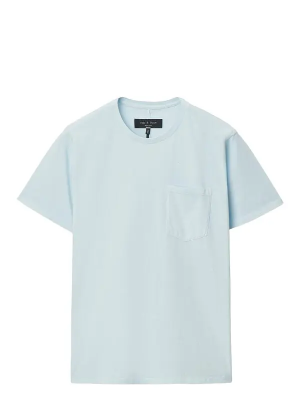 Rag & Bone Classic Fit Garment Dye Pocket T-shirt - Cold Blue