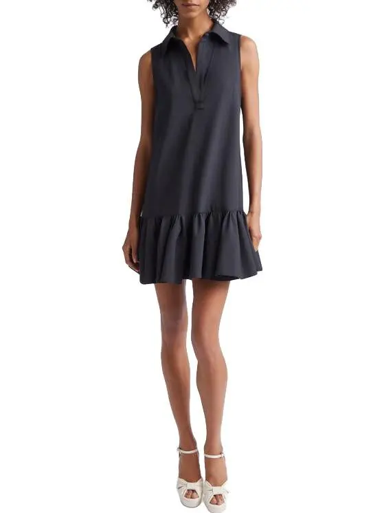 Cinq À Sept Rayne Sleeveless Flounce Hem Dress - Black