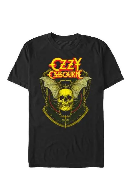 OZZY OSBOURNE Skull & Shield Logo Graphic T-shirt - Black