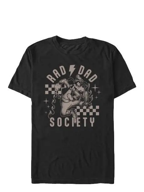 MICKEY & FRIENDS Goofy Art Rad Dad Society Graphic T-shirt - Black