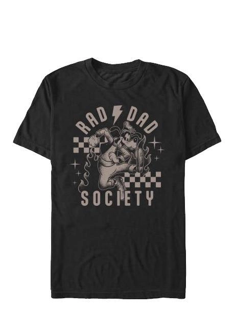 MICKEY & FRIENDS Goofy Art Rad Dad Society Short Sleeve Graphic T-shirt - Black