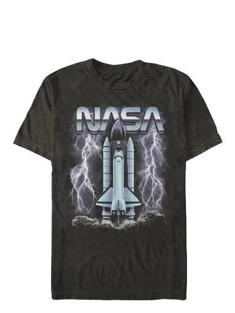 NASA Lightning Launch Short Sleeve Graphic T-shirt - Black