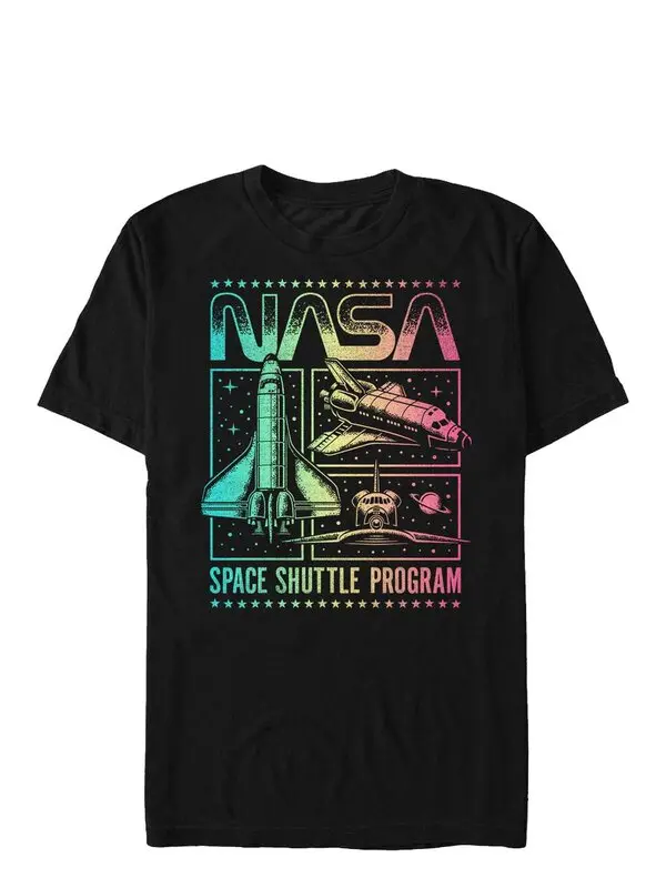 NASA Rainbow Panels Graphic T-shirt - Black