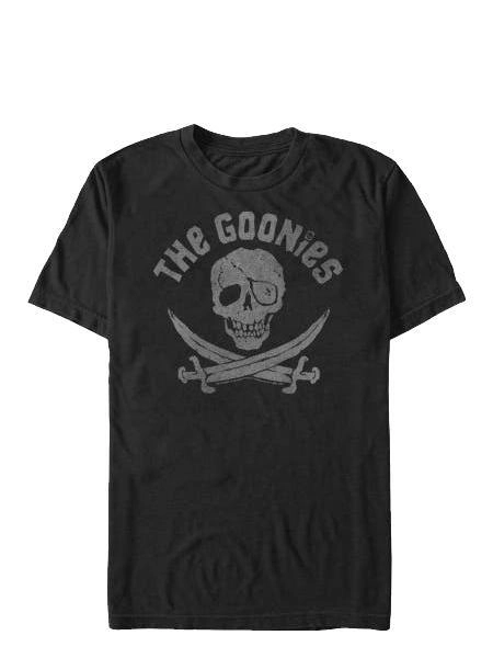 THE GOONIES Cross Swords Logo Short Sleeve Graphic T-shirt - Black