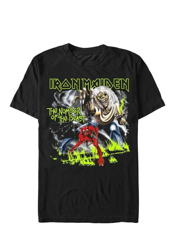 IRON MAIDEN Number Of The Beast Graphic T-shirt - Black