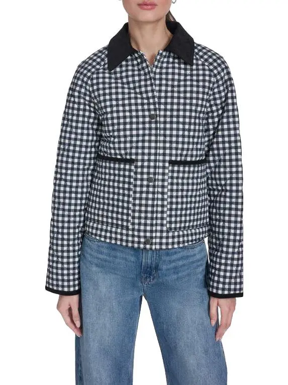 LEVI'S Quilted Barn Jacket - Black/white Gingham
