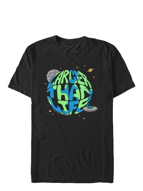 BACKSTREET BOYS Earth Larger Than Life Short Sleeve Graphic T-shirt - Black