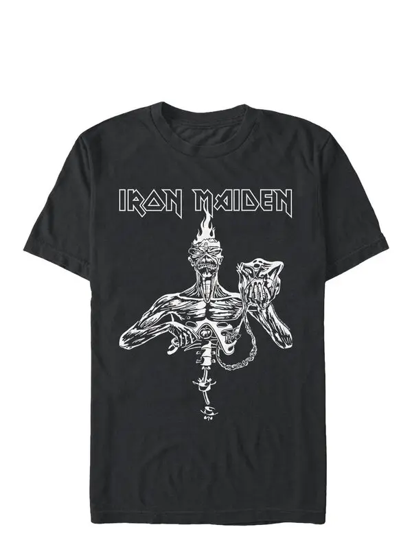 IRON MAIDEN Seventh Son Of A Seventh Son And White Graphic T-shirt - Black