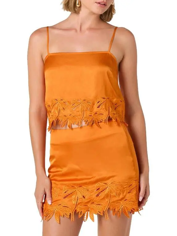 Astr The Label Dawn Embroidery Detail Camisole - Sunset