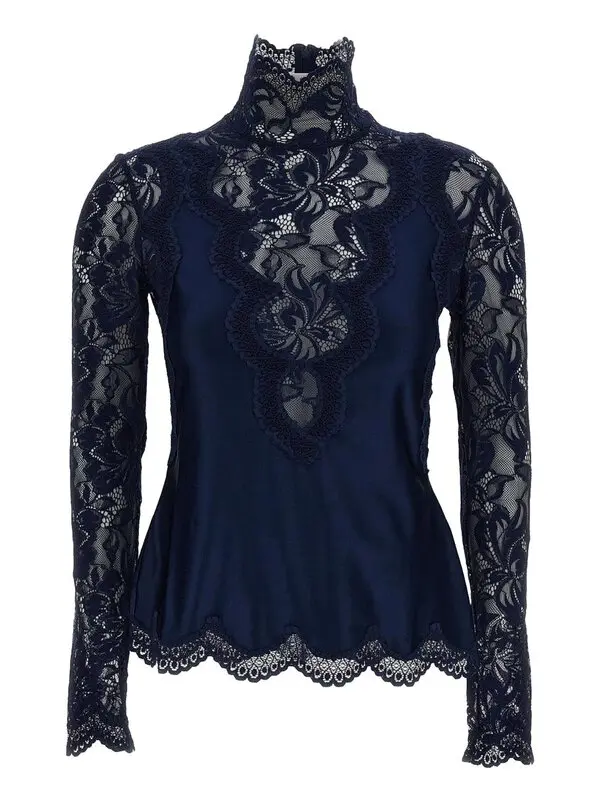 Rabanne Long-sleeved Lace Top - Multicolor