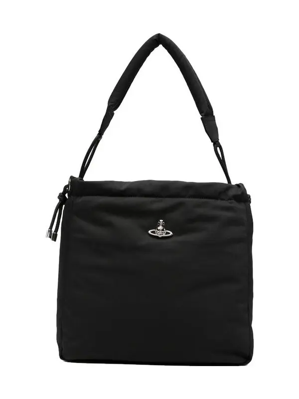 VIVIENNE WESTWOOD Embossed Orb Detail Shoulder Bag - Black
