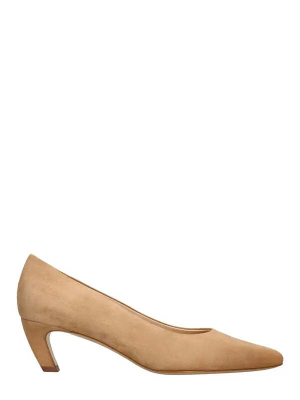 Gabriela Hearst Suede Peggy Heeled Pumps - Beige