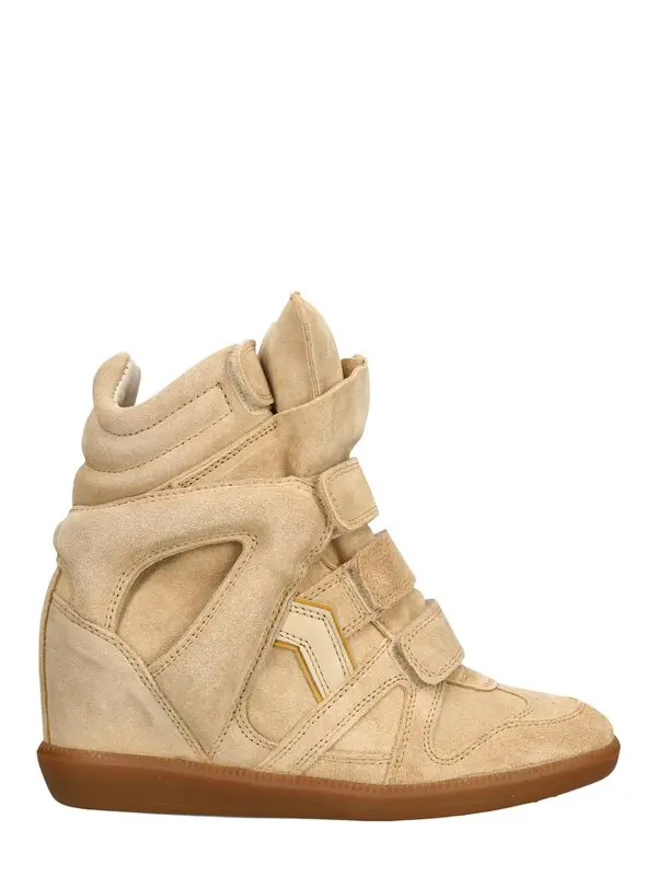 Isabel Marant Étoile Suede Bekett Wedge Sneakers - Gold
