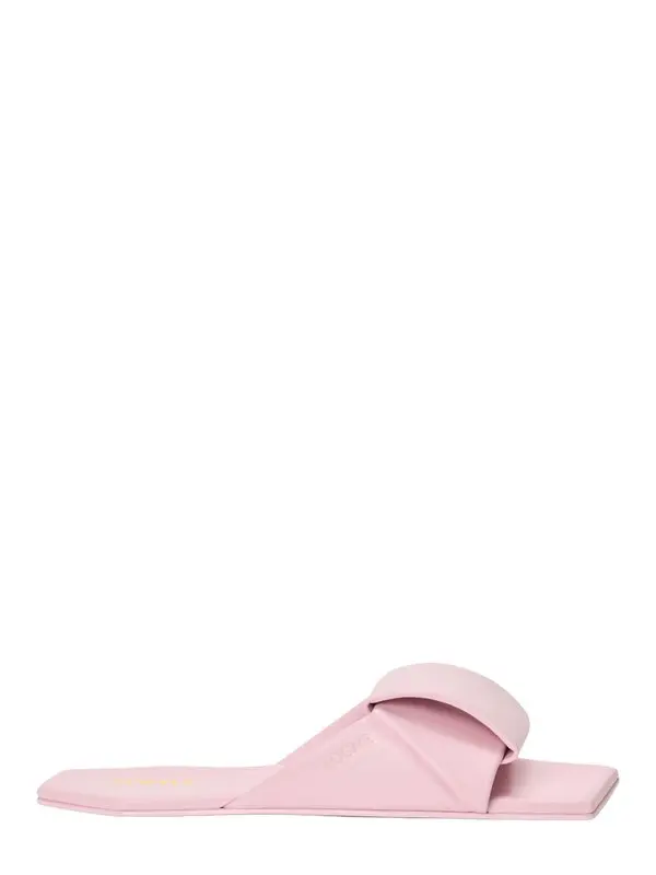 Loewe Leather Origami Slides - Pink