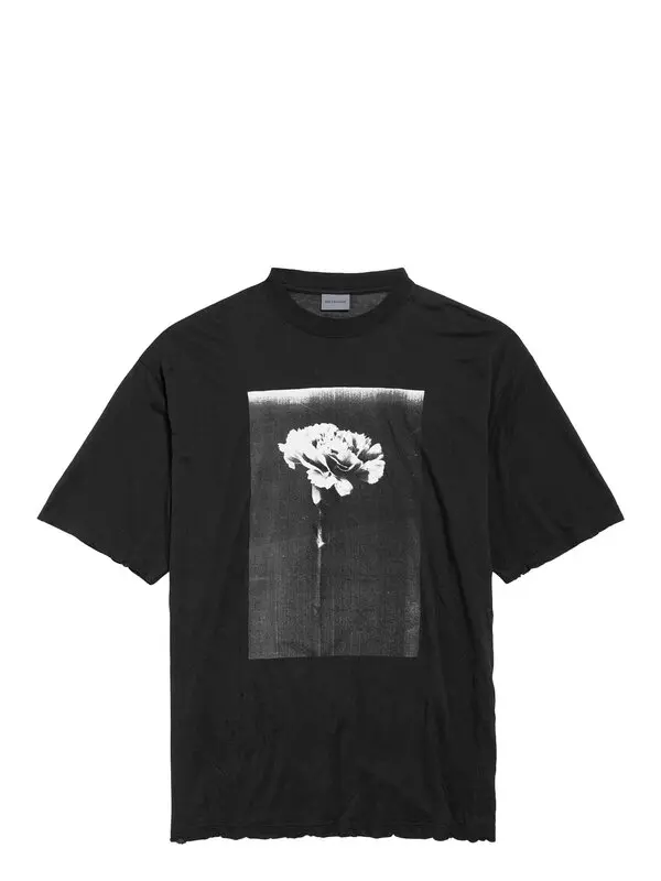 Balenciaga Graphic Print T-shirt - Black