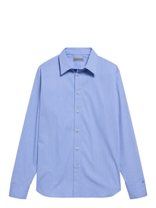 Balenciaga Cotton Stripe Shirt - Blue
