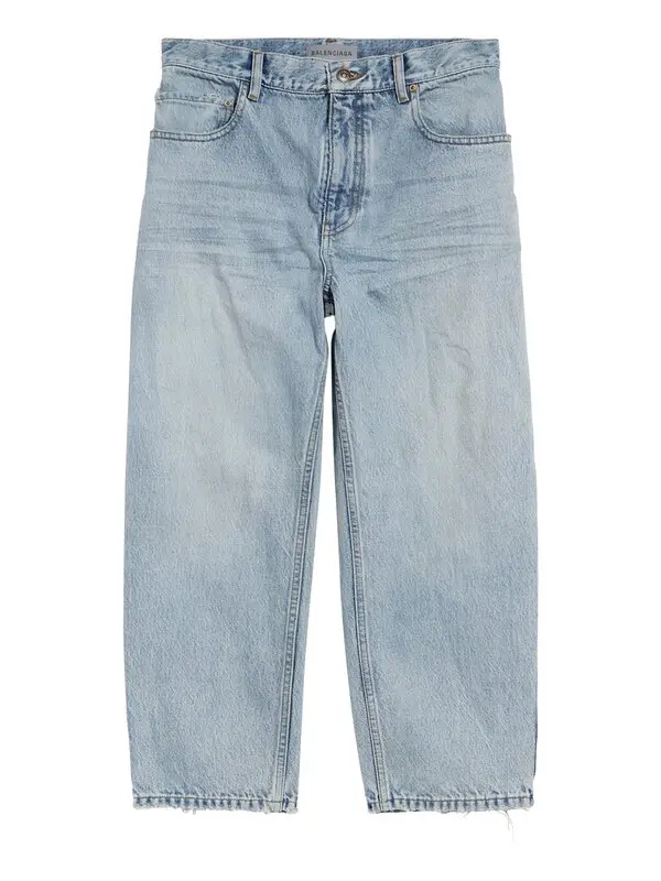 Balenciaga Jackie Cropped Straight-leg Jeans - Blue