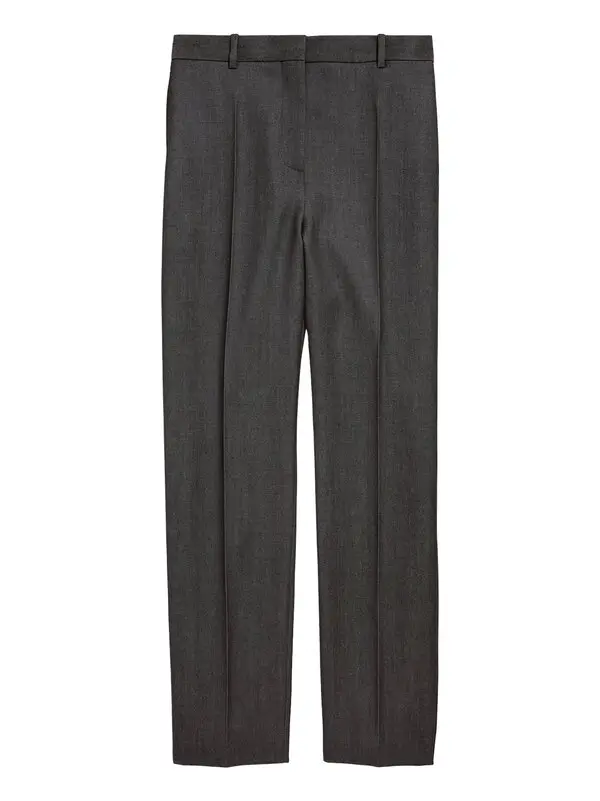 Balenciaga Wool Straight-leg Trousers - Blue