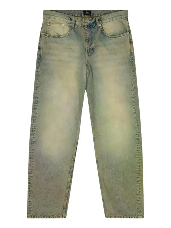 PATTA Logo Appliqué Sand-washed Jeans - Blue