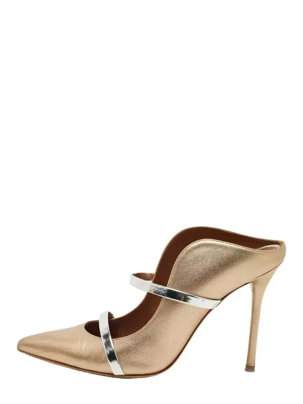 MALONE SOULIERS Maureen Metallic Heeled Mules - Gold