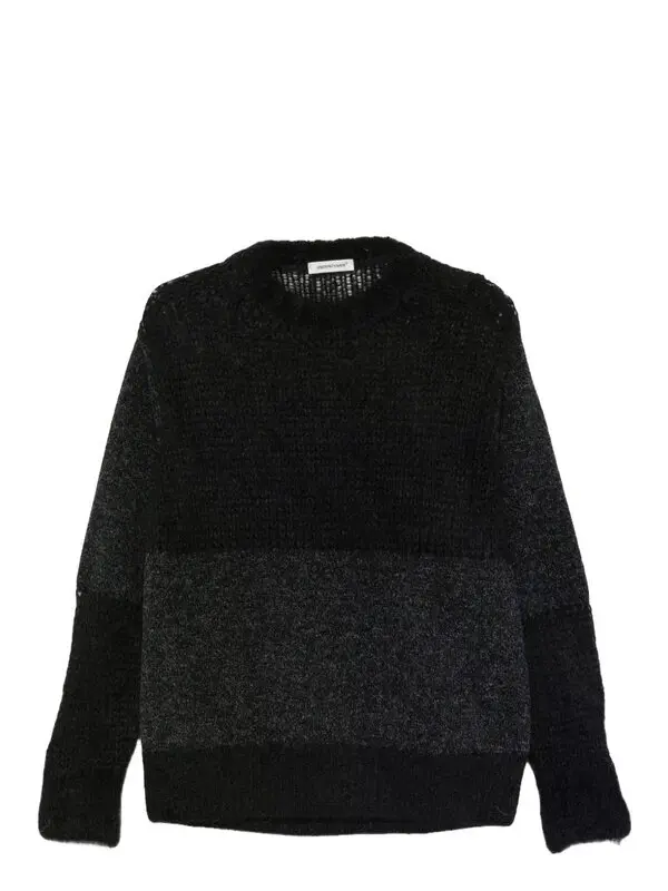 Undercover Colourblock Brushed-finish Sweater - Black