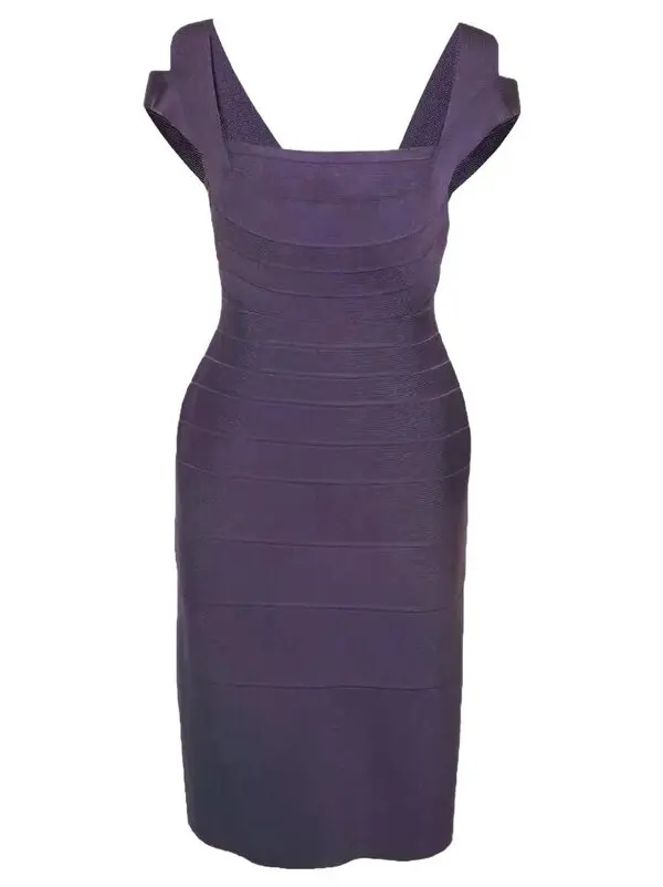 Herve Leger Sleeveless Dress - Purple