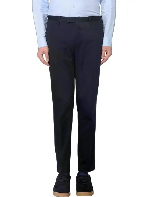 PT TORINO Straight-leg Cotton Trousers - Blue