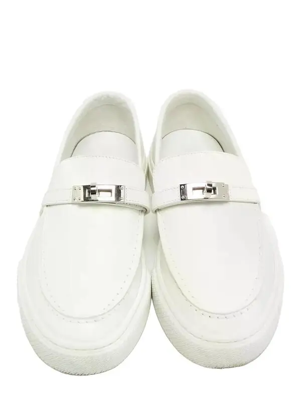 Hermès Game Leather Slip-on Sneakers - White