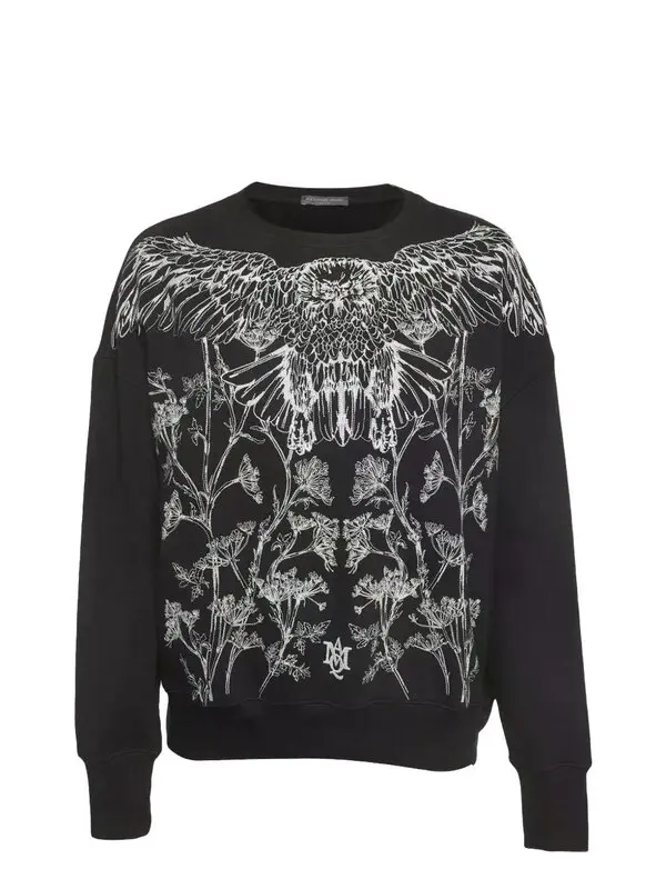 Alexander McQueen Embroidered Crew Neck Sweater - Black