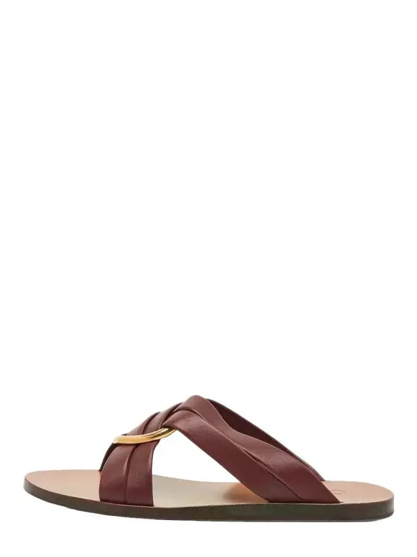 Chloé Rony Flat Sandals - Red