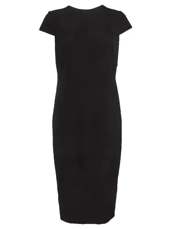 Max Mara Satin Trim Midi Dress - Black