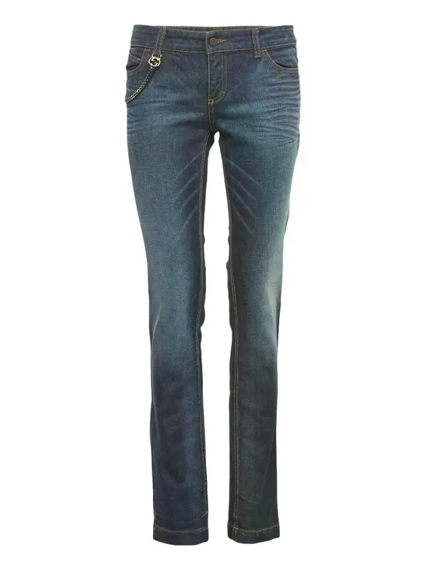 Gucci Interlocking G Faded Jeans - Blue