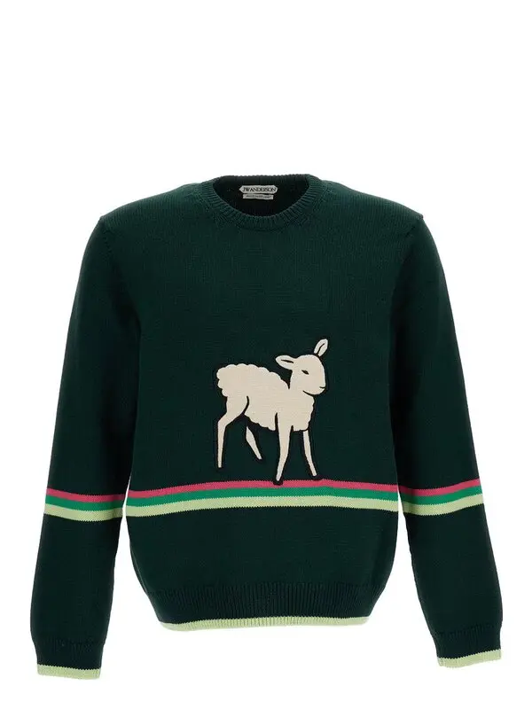 JW Anderson Knitted Cotton Sheep Jumper - Multicolor