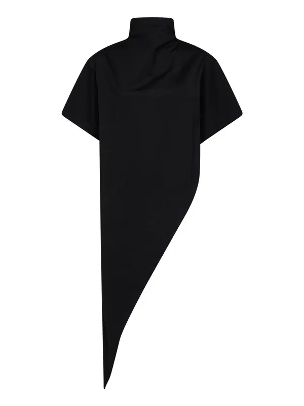 Alaïa Black Cotton Jersey Triangle T-shirt - Multicolor