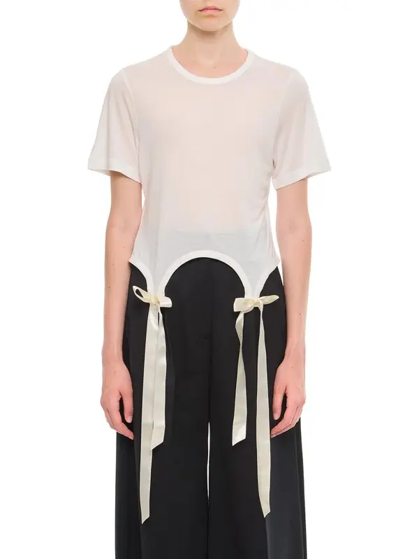 Simone Rocha T-shirt With Bow Detail - Multicolor