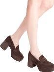 GIANVITO ROSSI Jenna Suede Platform Loafers - Multicolor