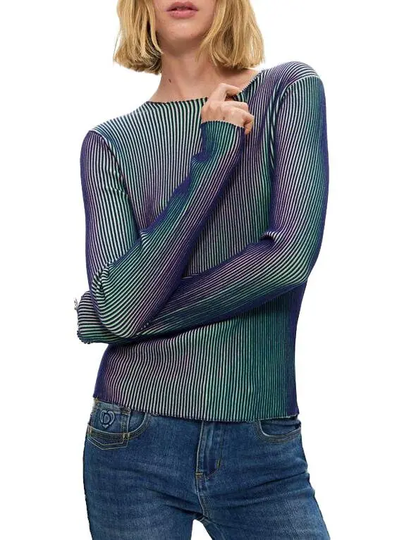 Desigual Gradient Ribbed Sweater - Blue