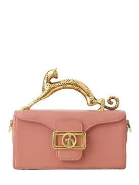 LANVIN Pencil Cat Nano Bag In Leather - Dark Pink