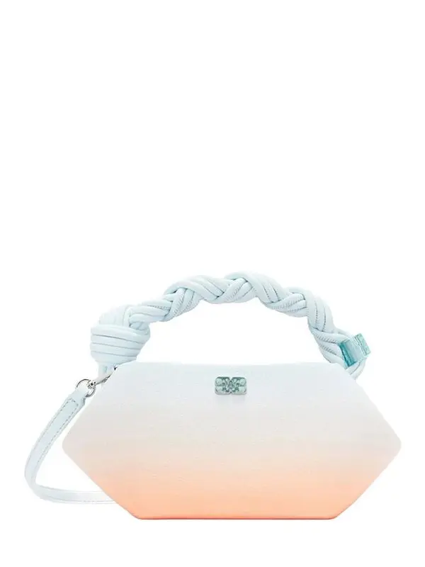 GANNI Braided Top Handle Tote Bag With Gradient Effect - Blue