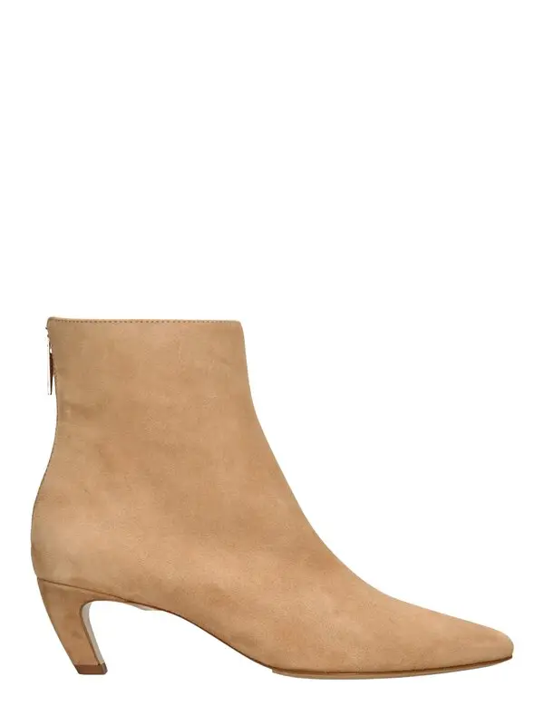 Gabriela Hearst Suede Clayton Zip-up Boots - Beige