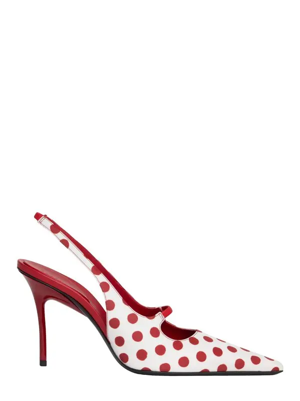 Alaïa Polka-dot Slingback Pumps - Red