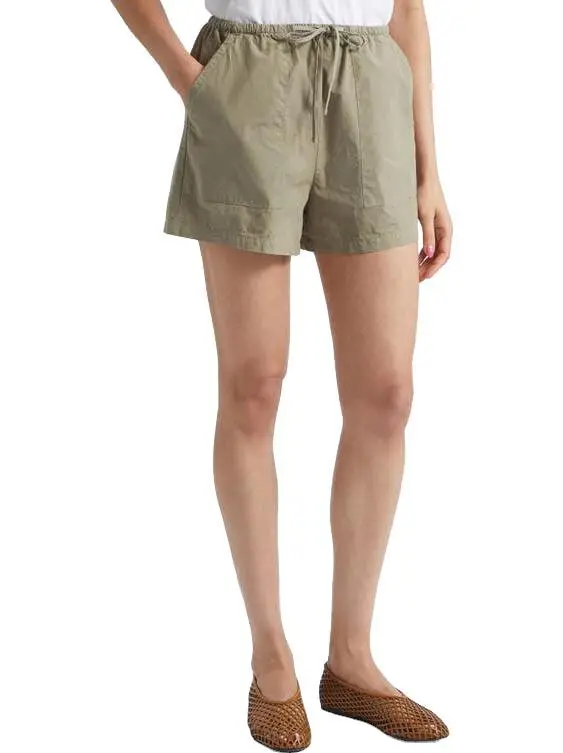LESET Kyoto Patch Pocket Cotton Drawstring Shorts - Cypress