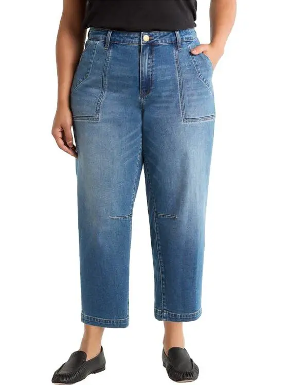 Kut From The Kloth Ashton High Waist Crop Barrel Jeans - Prosperous
